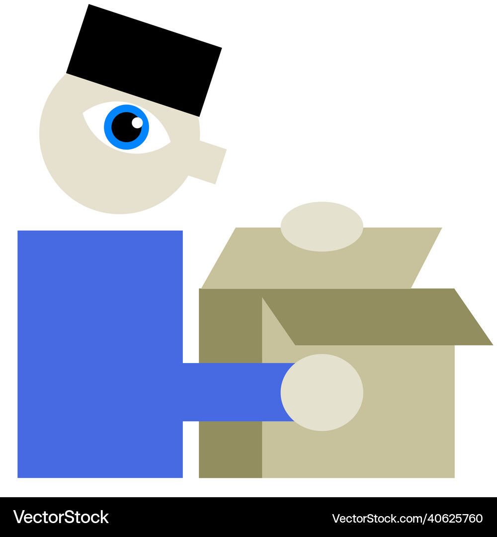 Unboxing symbol sign Royalty Free Vector Image
