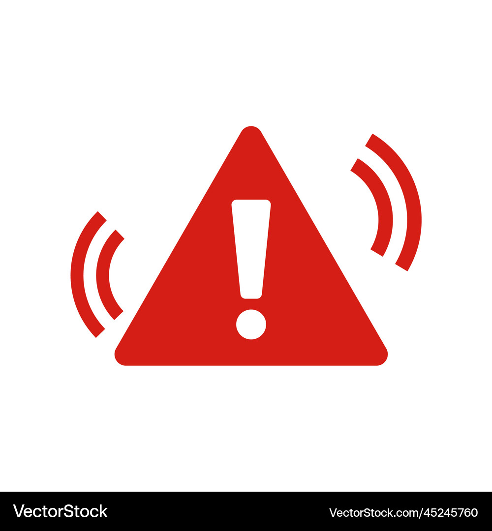 Warning and reminder or exclamations and waves Vector Image