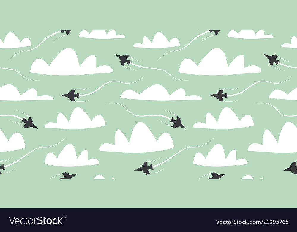 Airplane seamless pattern Royalty Free Vector Image
