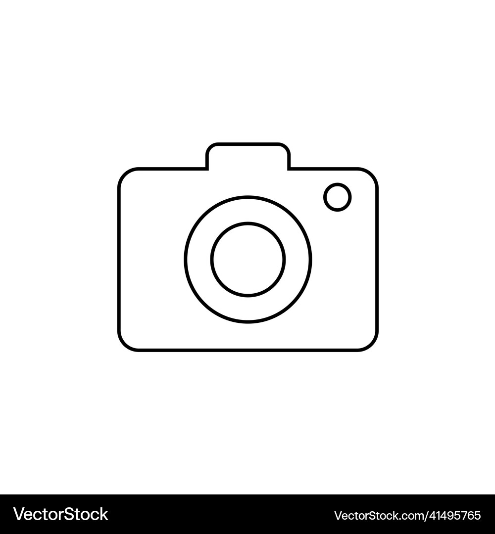 Camera icon photo line icon for websites Vector Image