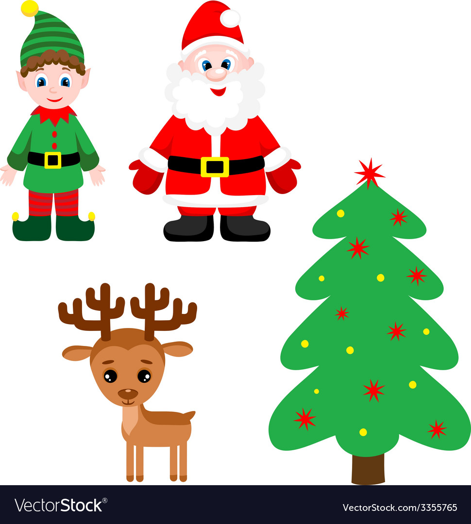 Christmas set Royalty Free Vector Image - VectorStock