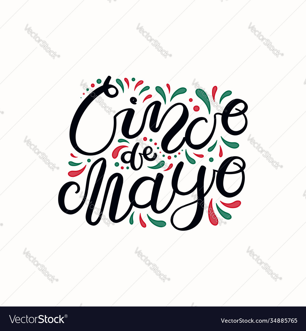 Cinco de mayo lettering design Royalty Free Vector Image