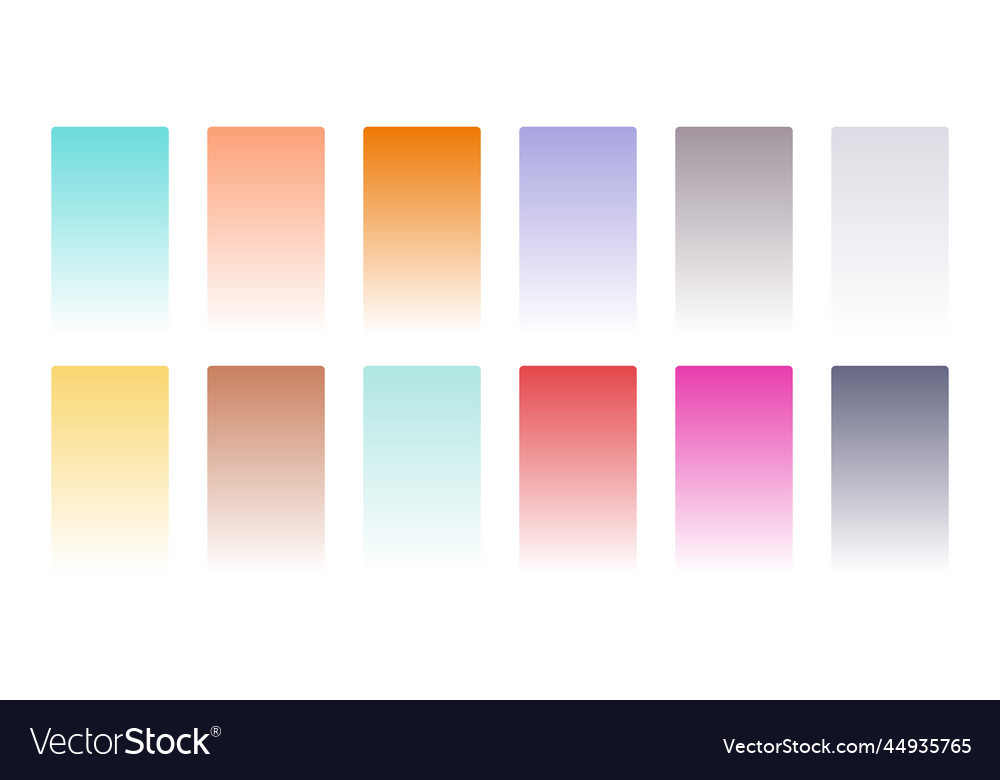 Elegant pastel color soft gradient combination set