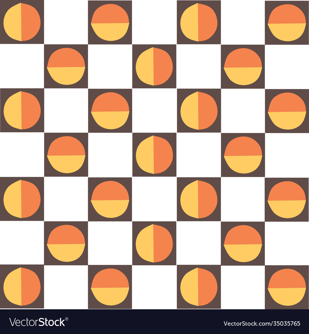 Flat pattern squares circles background Royalty Free Vector