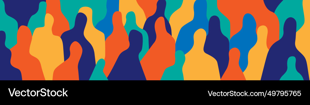 Group of people abstract Royalty Free Vector Image