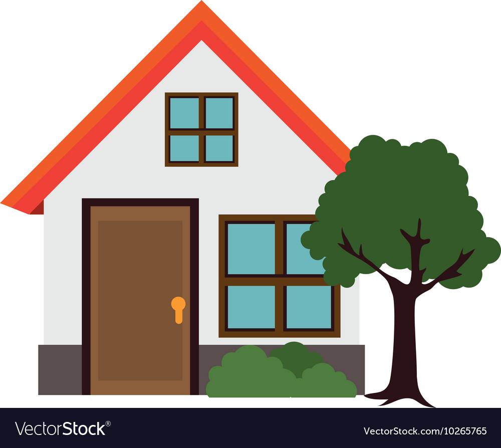 House residential architecture modern building Vector Image