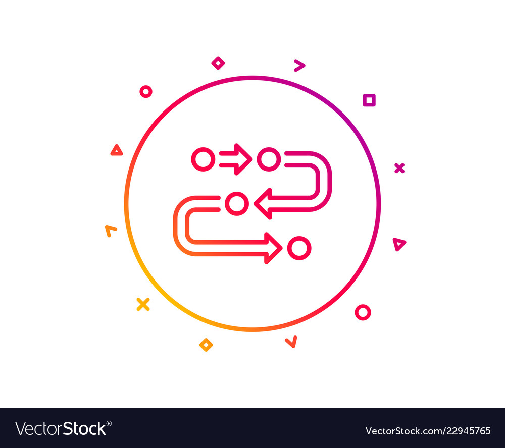 Methodology line icon development process sign Vector Image