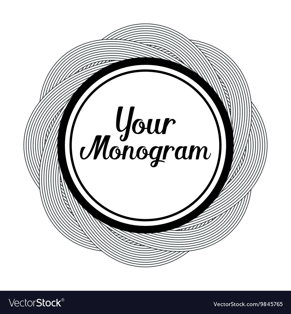 Round monogram design element Royalty Free Vector Image