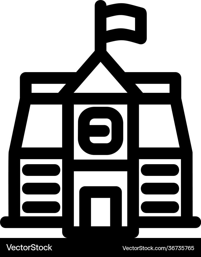 School icon or logo isolated sign symbol Vector Image
