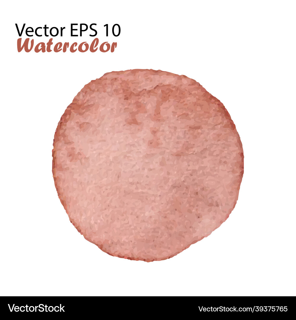 Watercolor brush stroke splash circle Royalty Free Vector