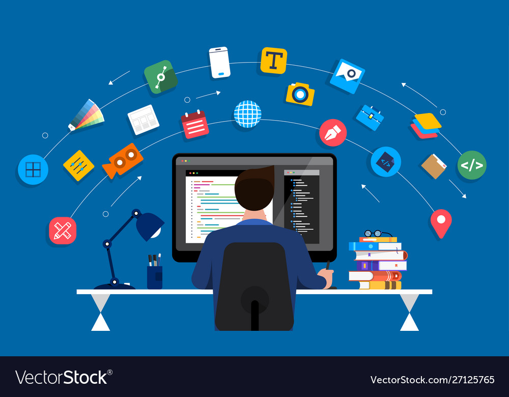 Web design and programmer Royalty Free Vector Image