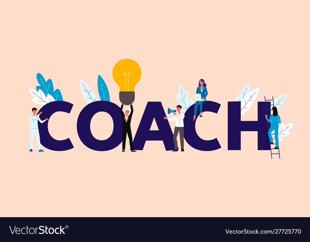 Business people in coaching and training concept Vector Image
