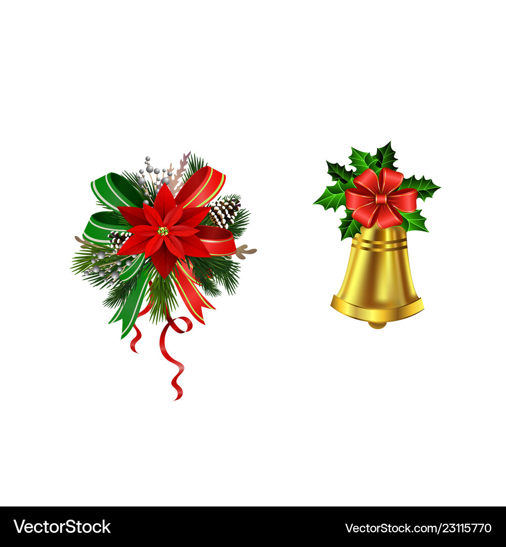 Christmas festive decoration from tree Royalty Free Vector