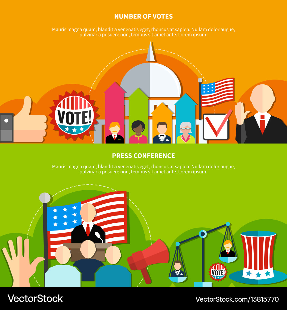 Election conference and vote Royalty Free Vector Image