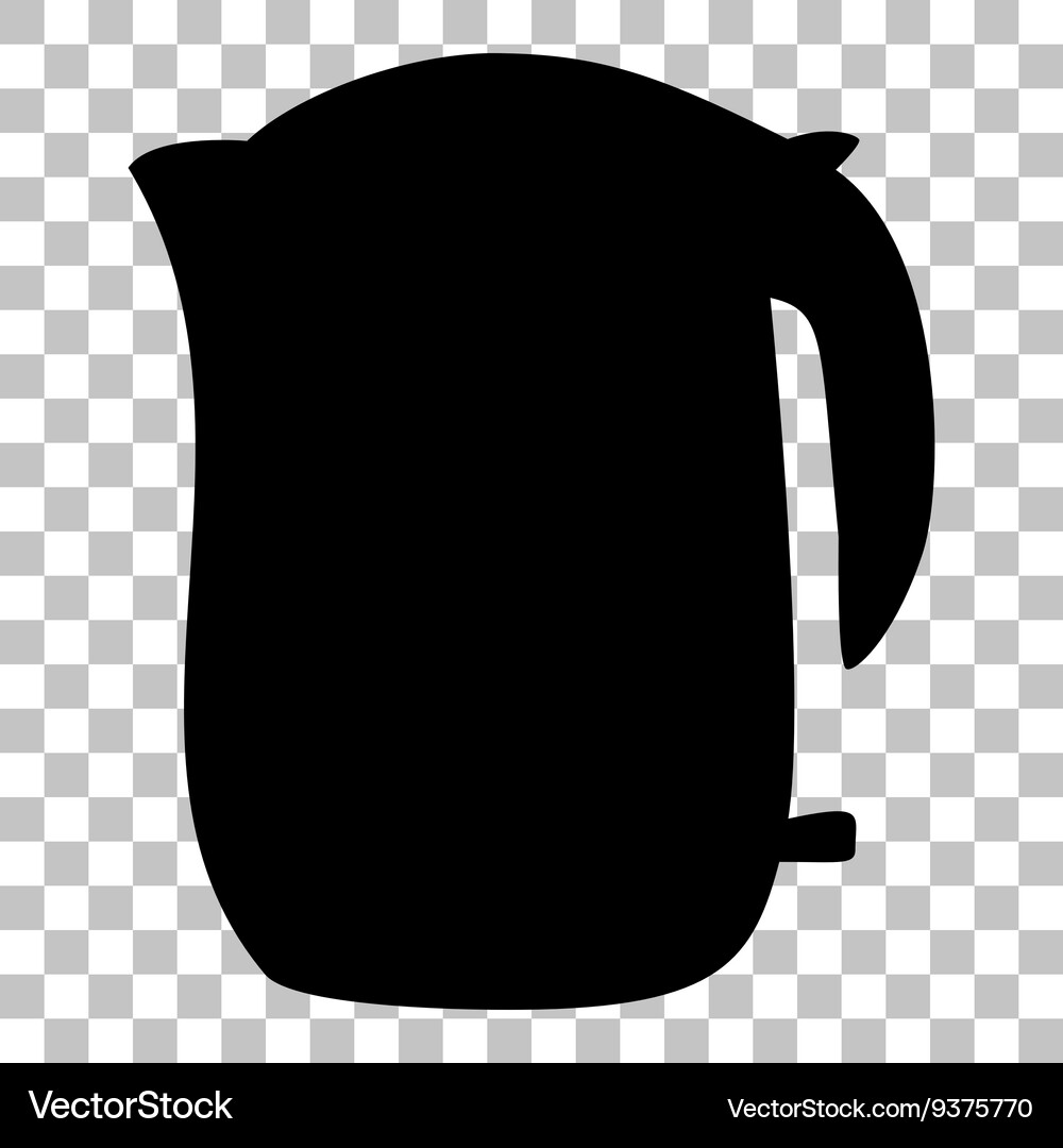 Electric kettle sign flat style black icon Vector Image