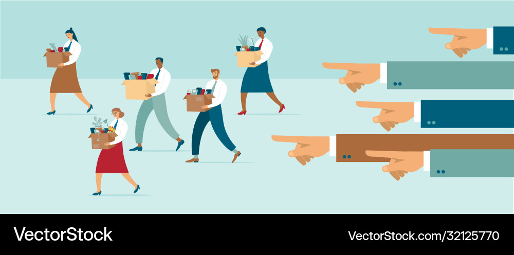 Employees Get Fired Due Corona Crisis Royalty Free Vector