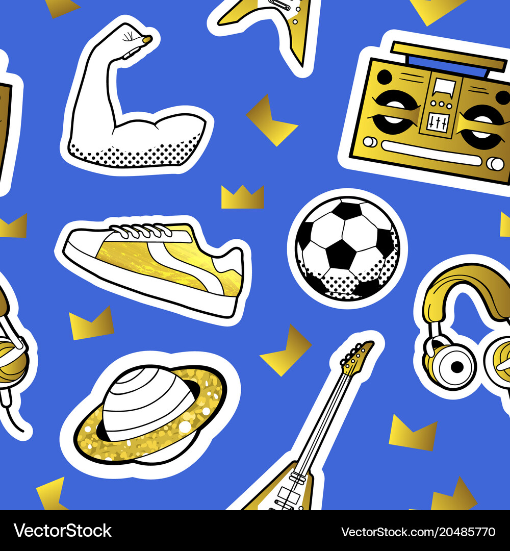 Fashionable seamless pattern in pop art style Vector Image