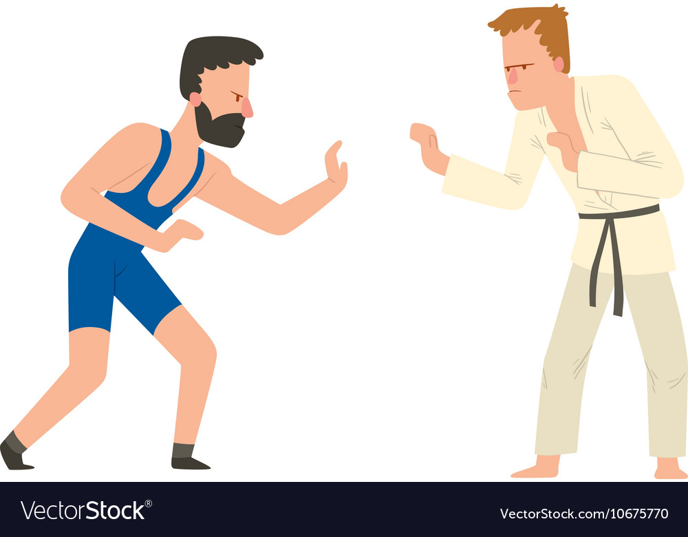 Fighter man Royalty Free Vector Image - VectorStock