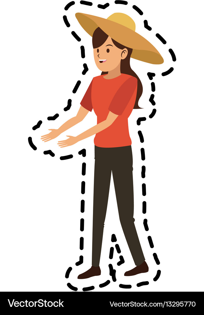 Happy pretty woman icon image Royalty Free Vector Image