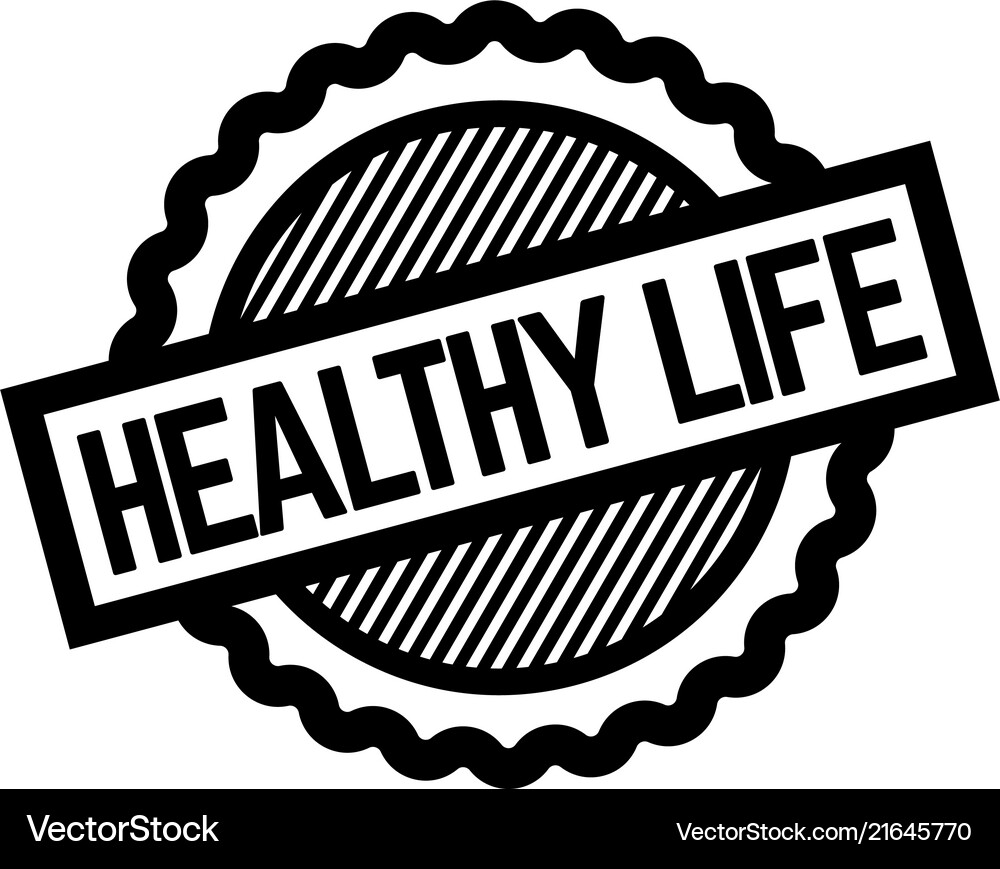 Healthy life black stamp Royalty Free Vector Image