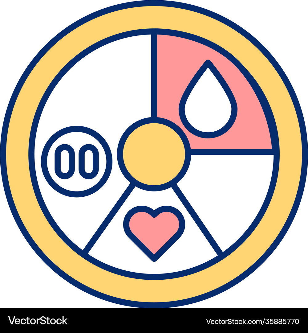 Menstrual cycle rgb color icon Royalty Free Vector Image