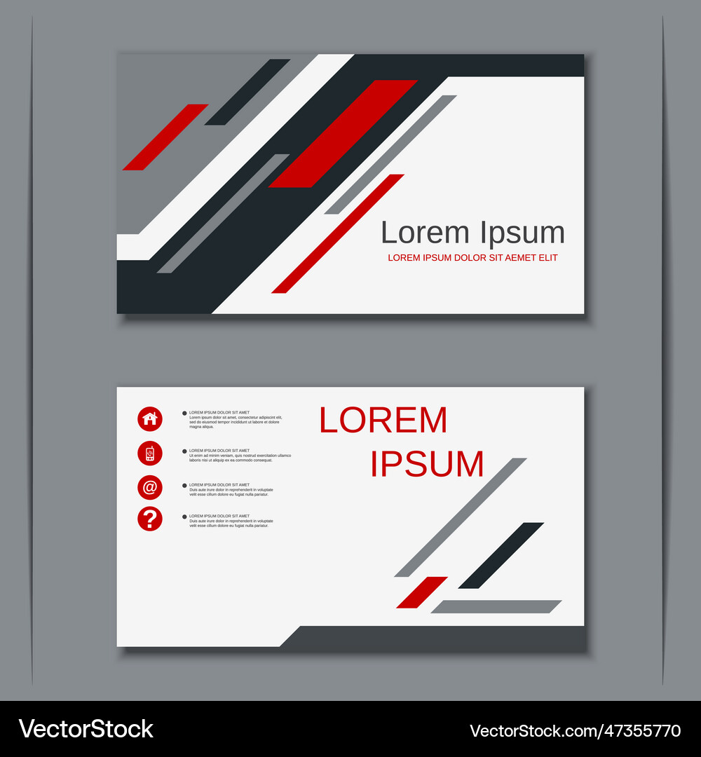 Modern business visiting card design template Vector Image
