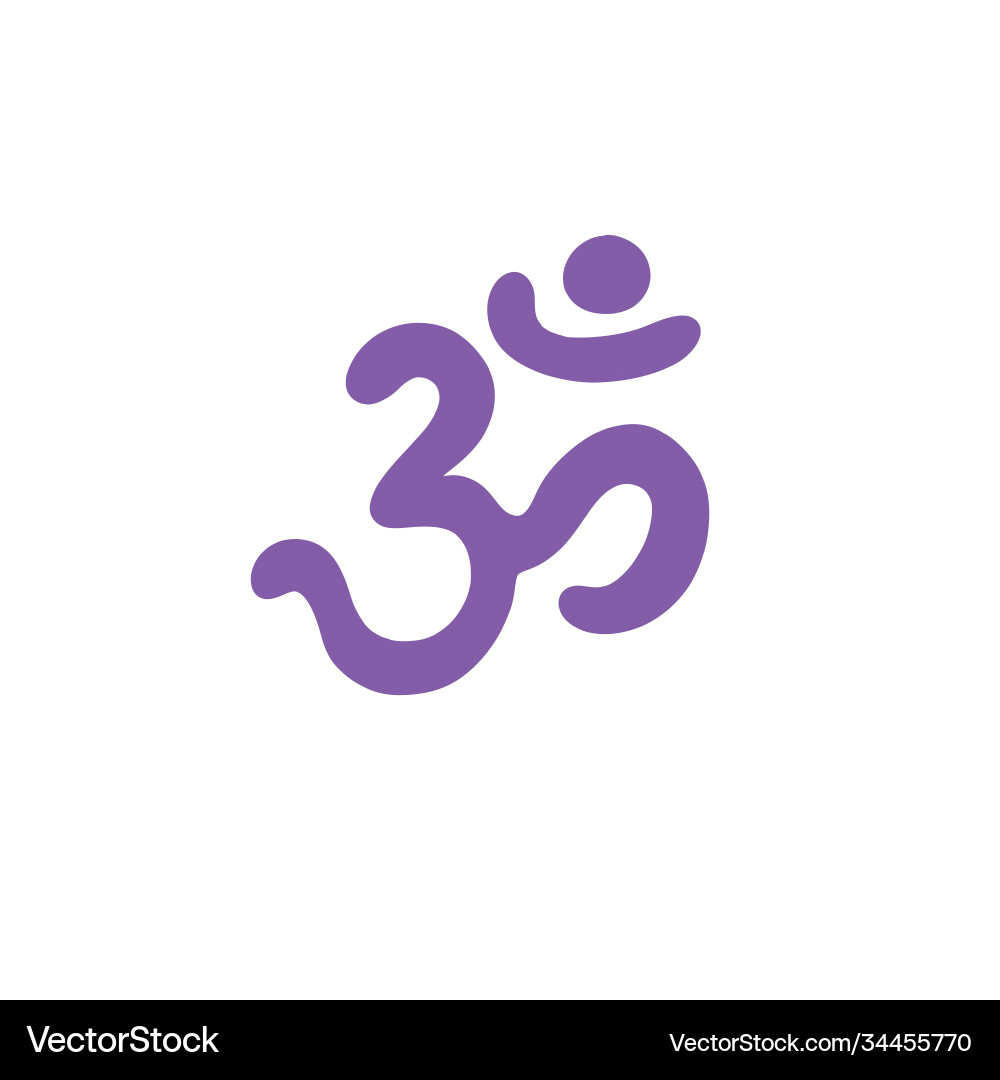 Om sign doodle icon color Royalty Free Vector Image