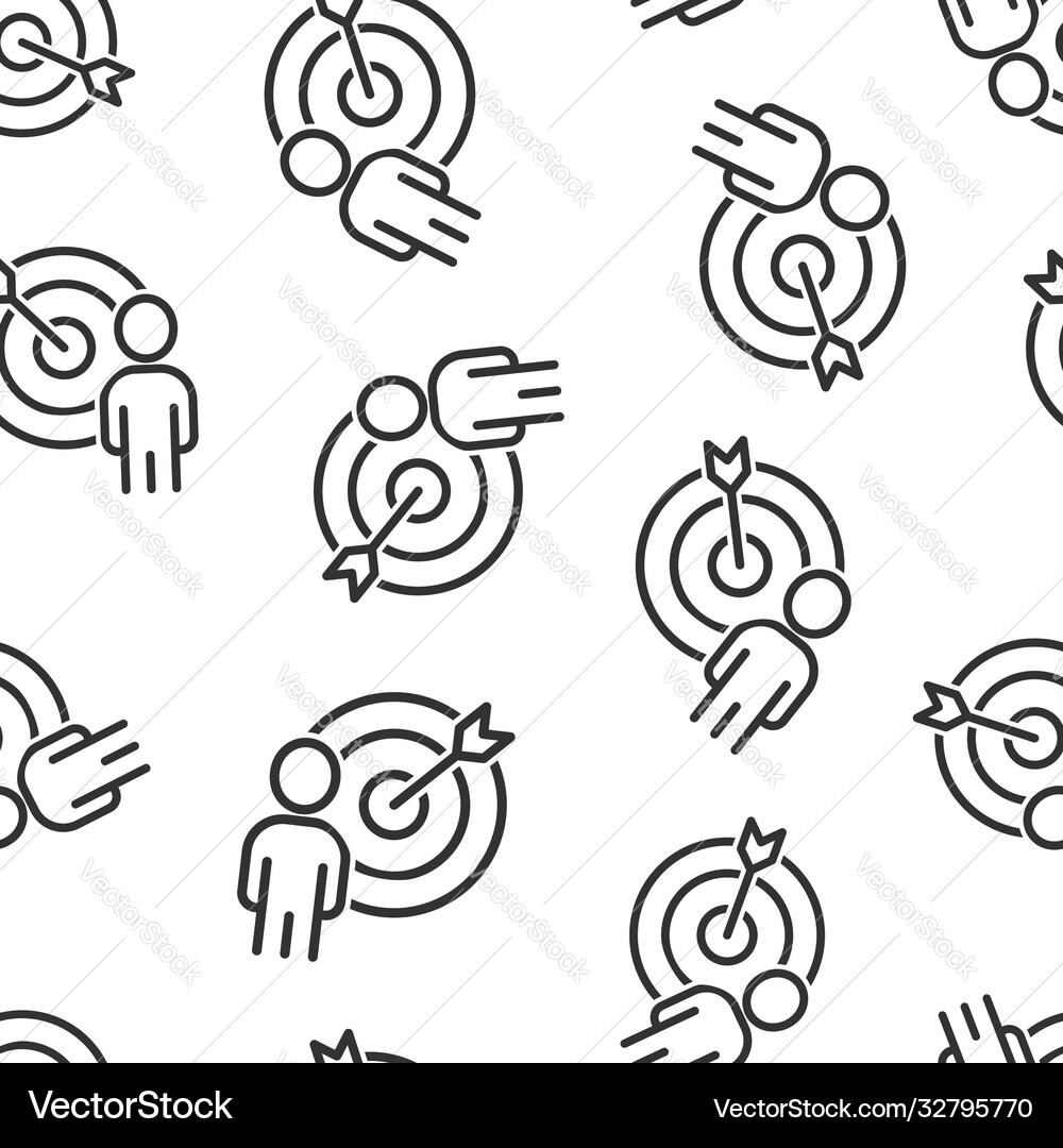 People target icon in flat style search human Vector Image