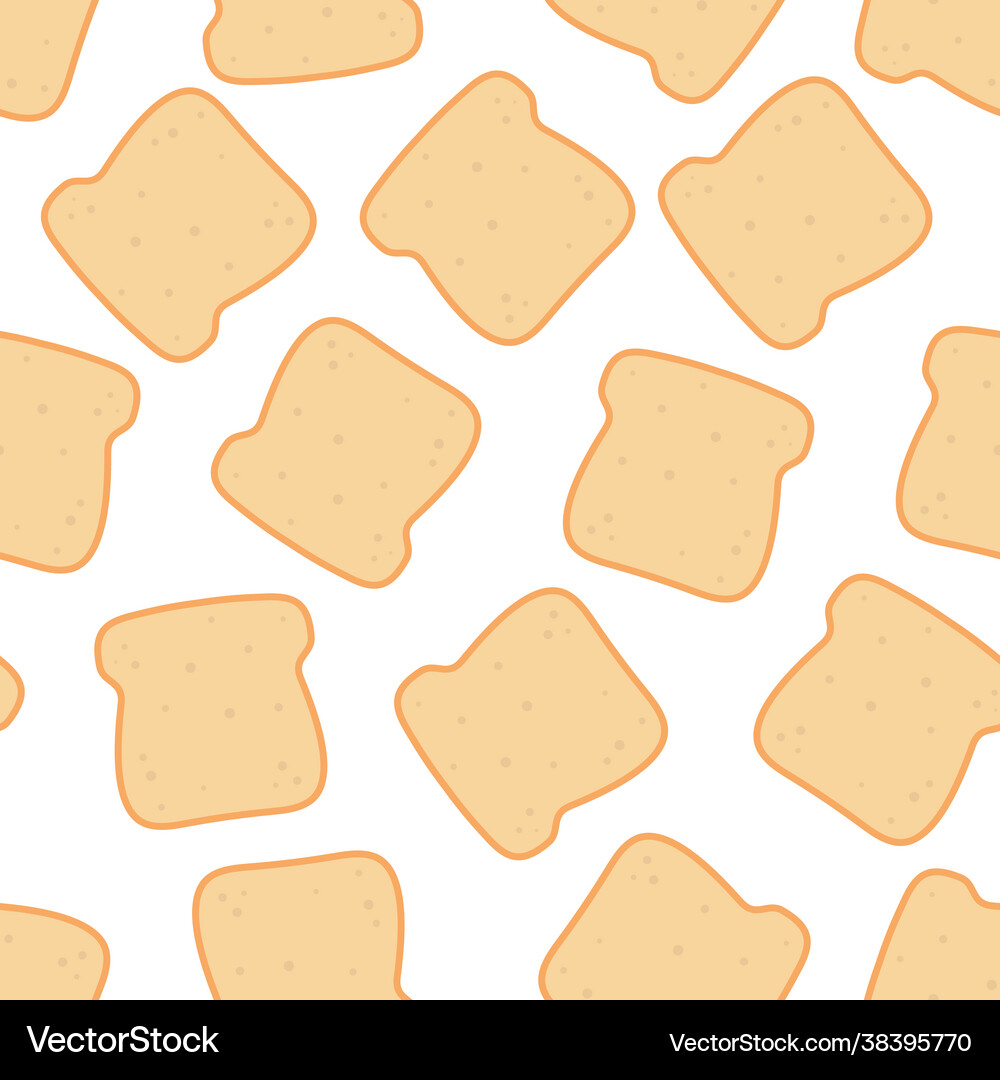 Seamless pattern with toasted bread healthy food Vector Image