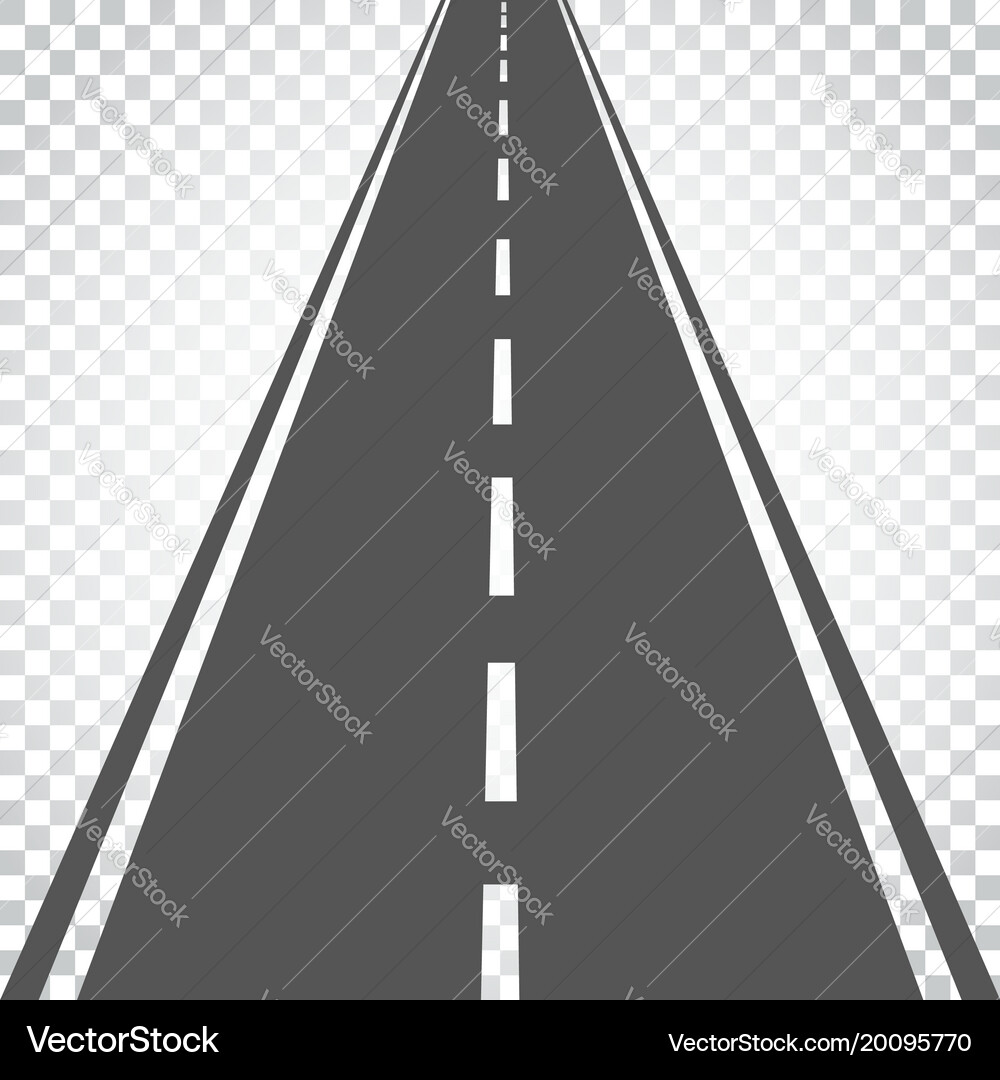 Straight road with white markings highway Vector Image