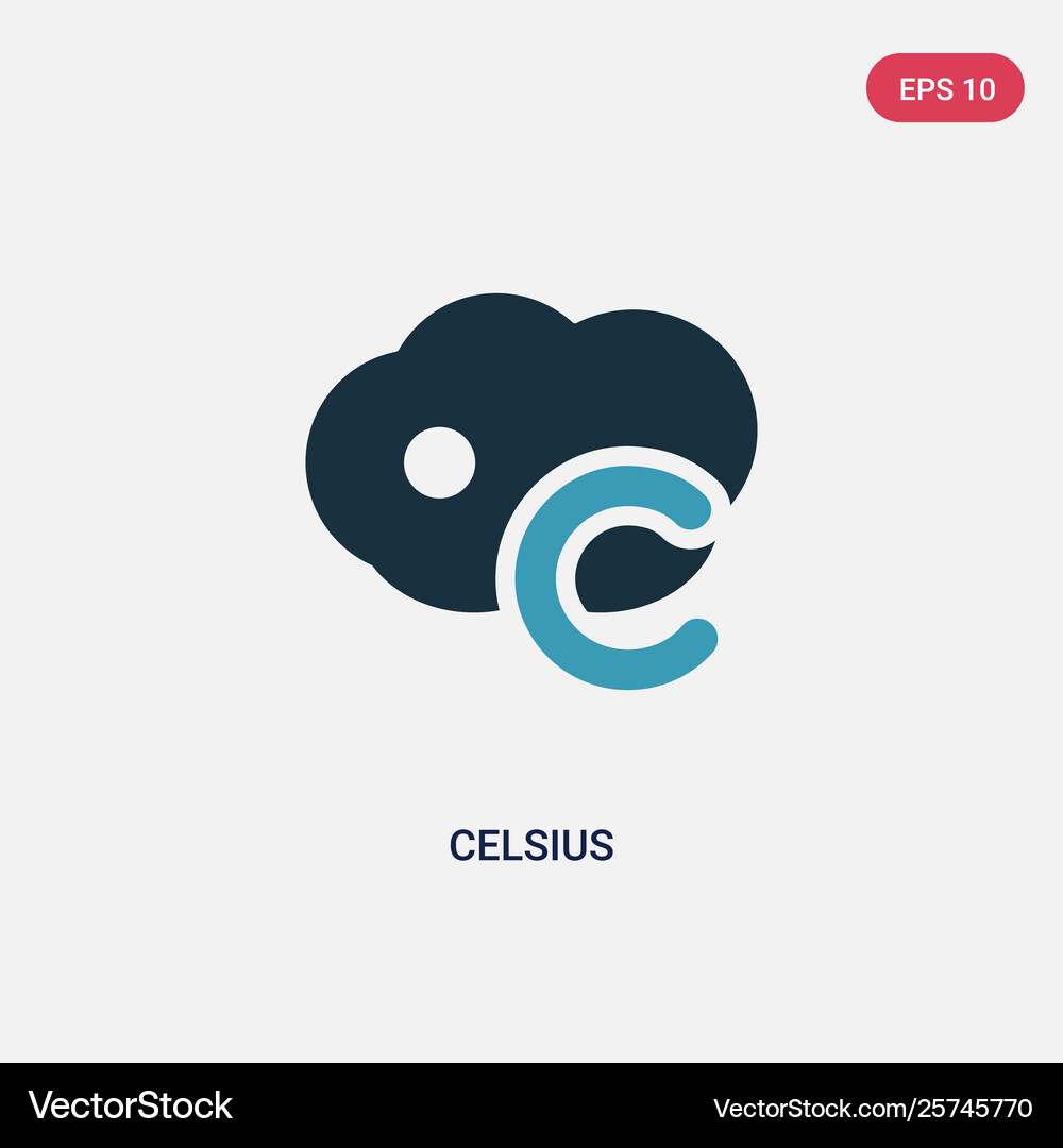Two color celsius icon from meteorology concept Vector Image