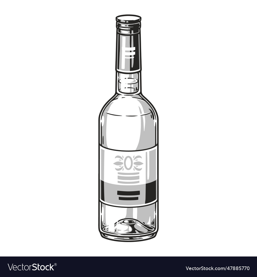 Wine alcohol vintage sticker monochrome Royalty Free Vector Wine alcohol vintage sticker monochrome Royalty Free Vector