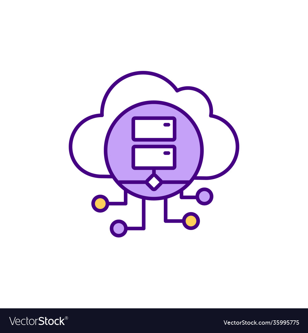 Cloud storage rgb color icon Royalty Free Vector Image Cloud storage rgb color icon Royalty Free Vector Image