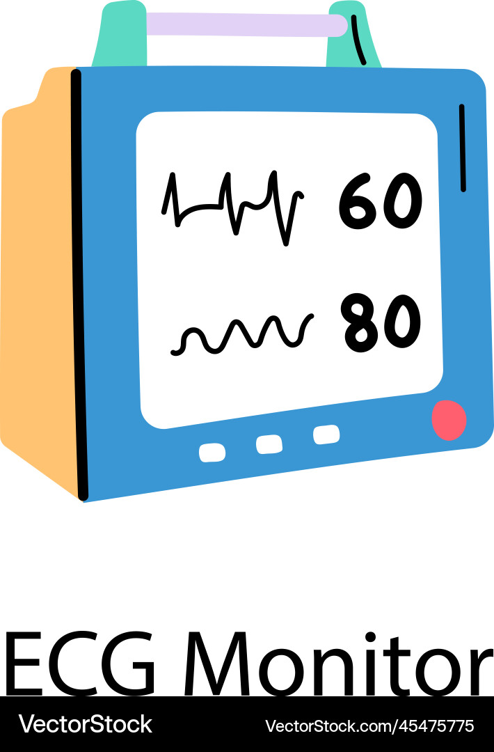 Ecg monitor Royalty Free Vector Image - VectorStock