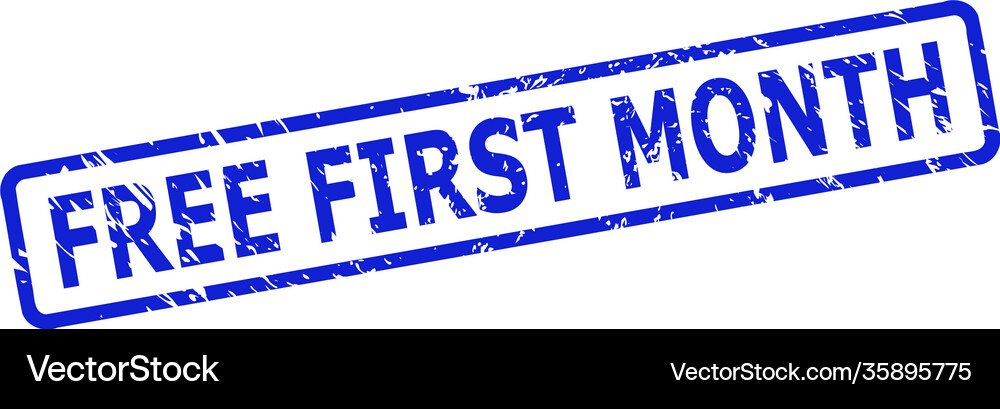Free first month seal with corroded texture Vector Image