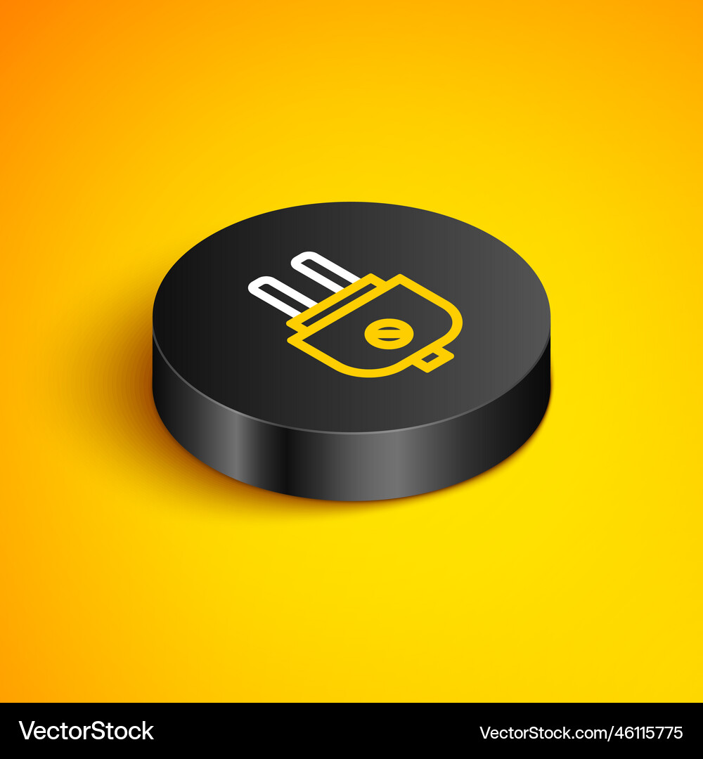 Isometric line electric plug icon isolated on Vector Image
