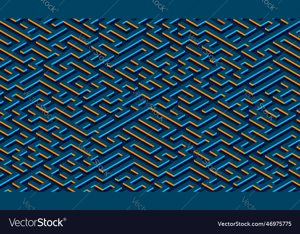 Maze pattern abstract background with vibrant Vector Image