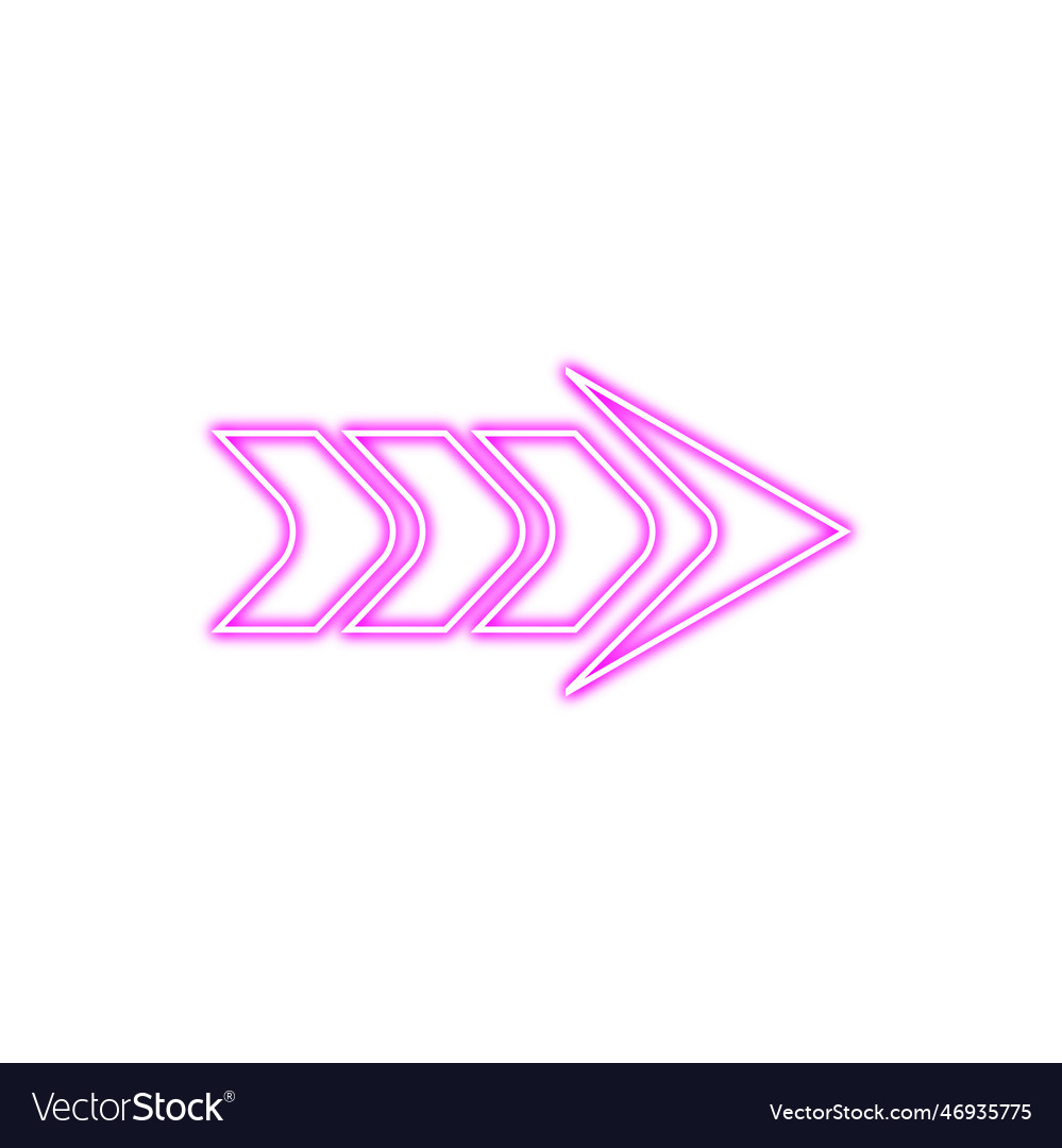 Neon arrow Royalty Free Vector Image - VectorStock