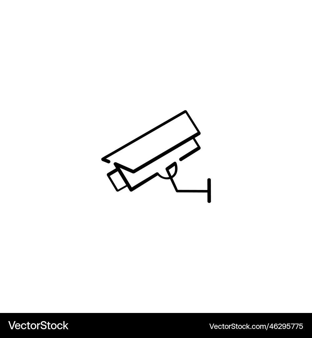Outdoor cctv line style icon design Royalty Free Vector