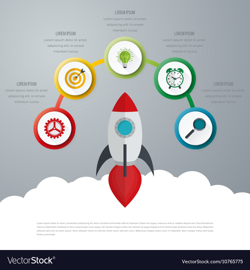 Timeline 3d infographic Royalty Free Vector Image