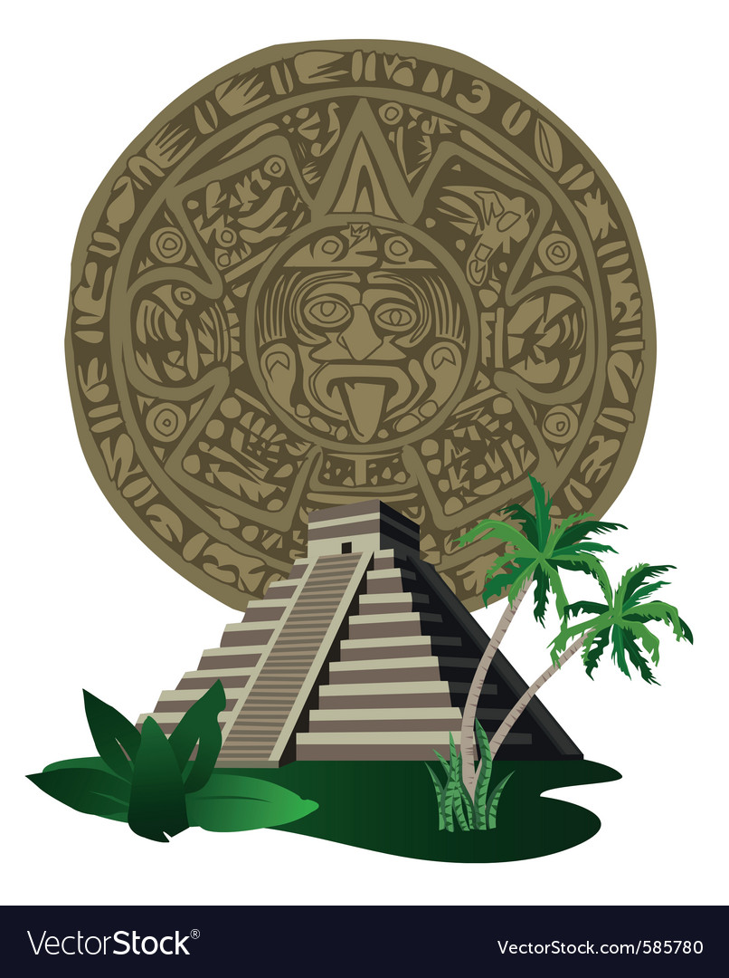 Aztec temple Royalty Free Vector Image - VectorStock