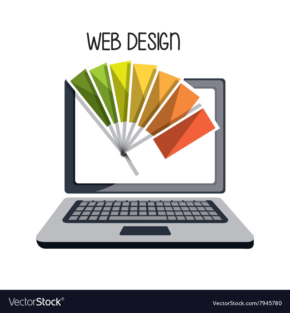 Computer web design Royalty Free Vector Image - VectorStock