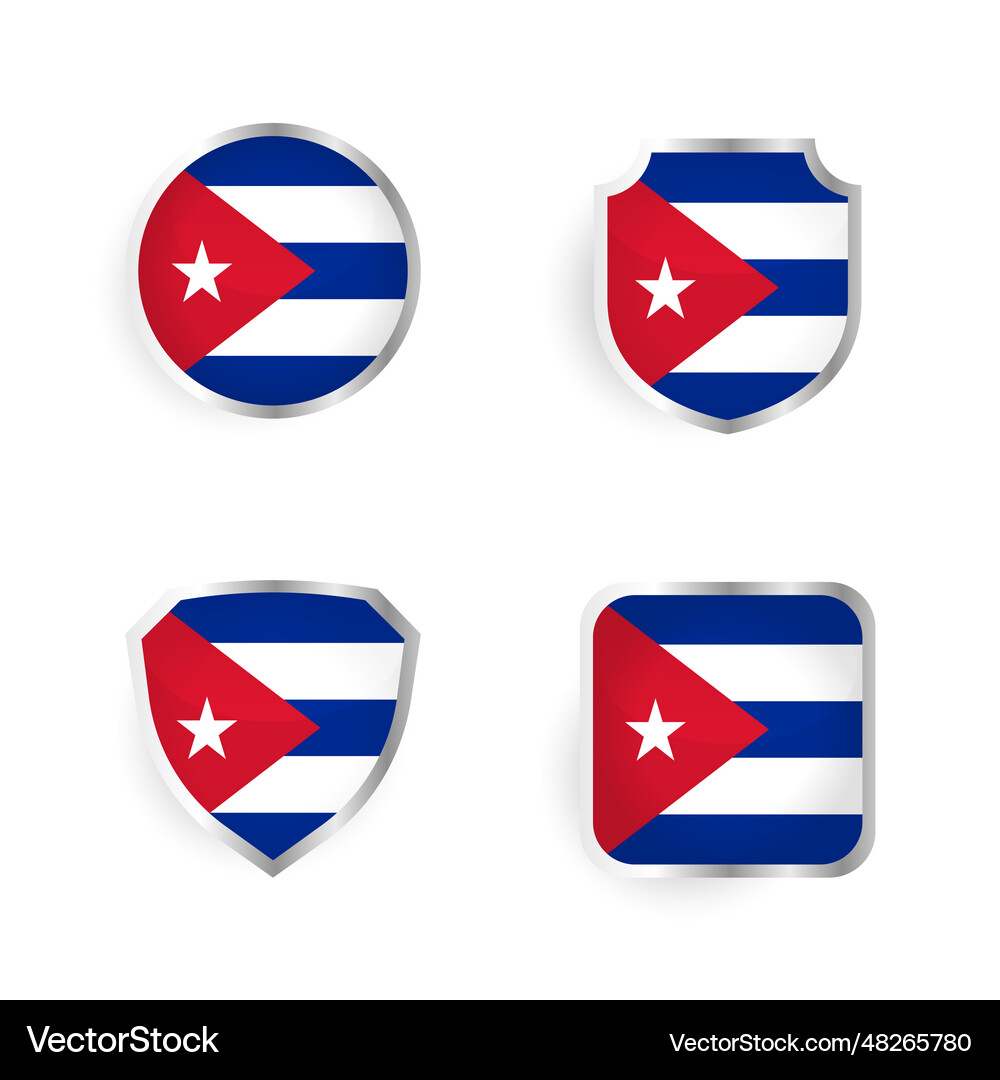 Cuba badge and label collection Royalty Free Vector Image