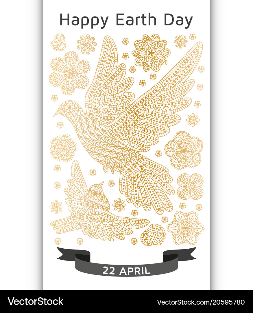 Happy earth day background good design template Vector Image