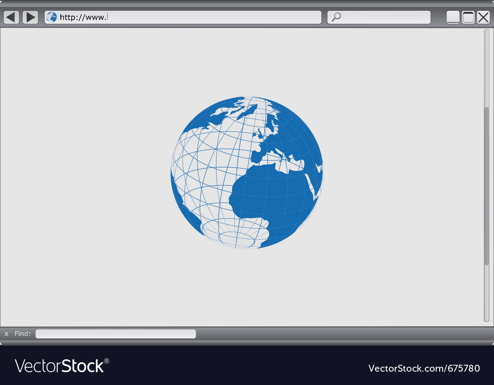 Internet web browser Royalty Free Vector Image