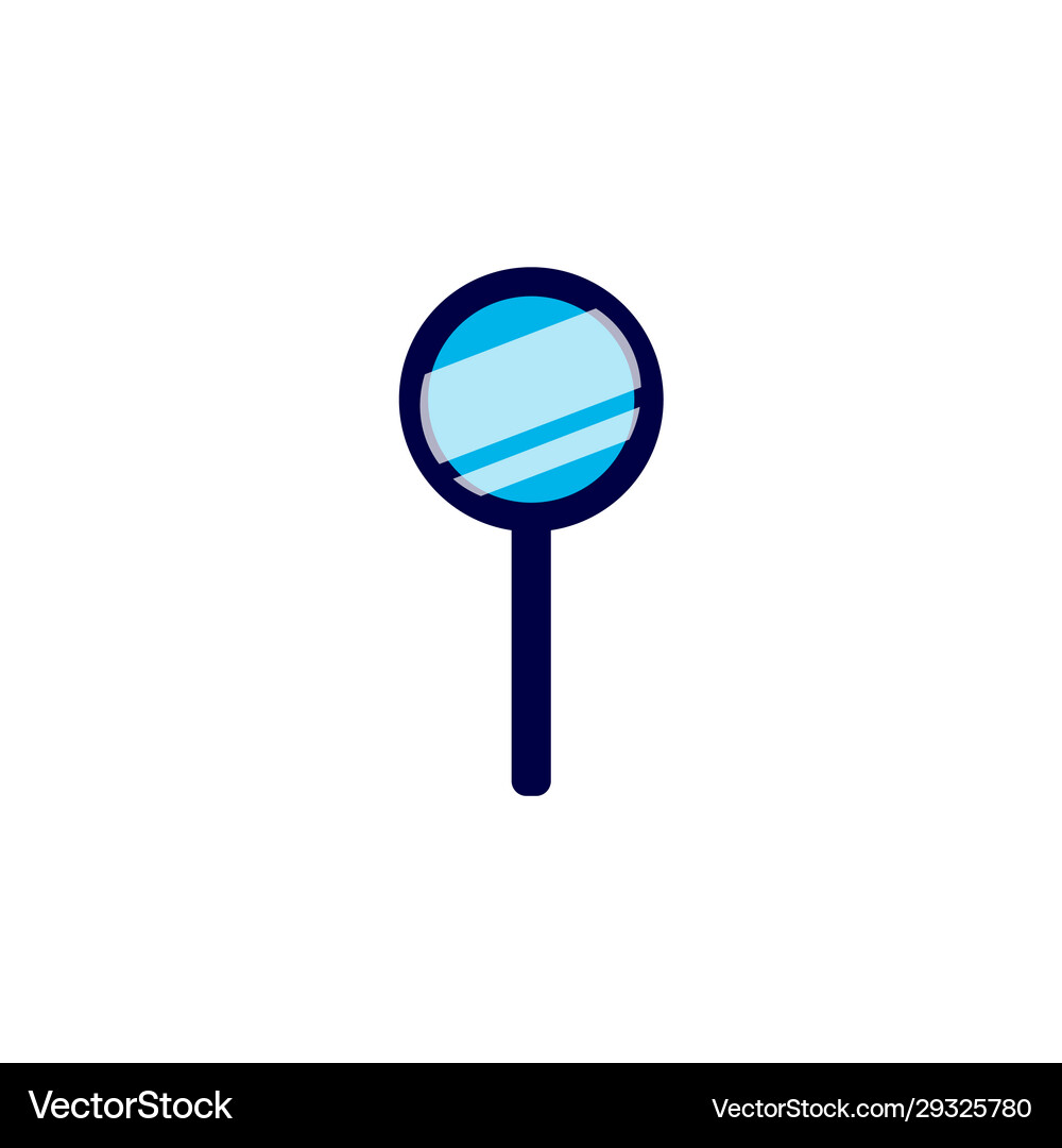 Magnifying glass icon or symbol flat Royalty Free Vector