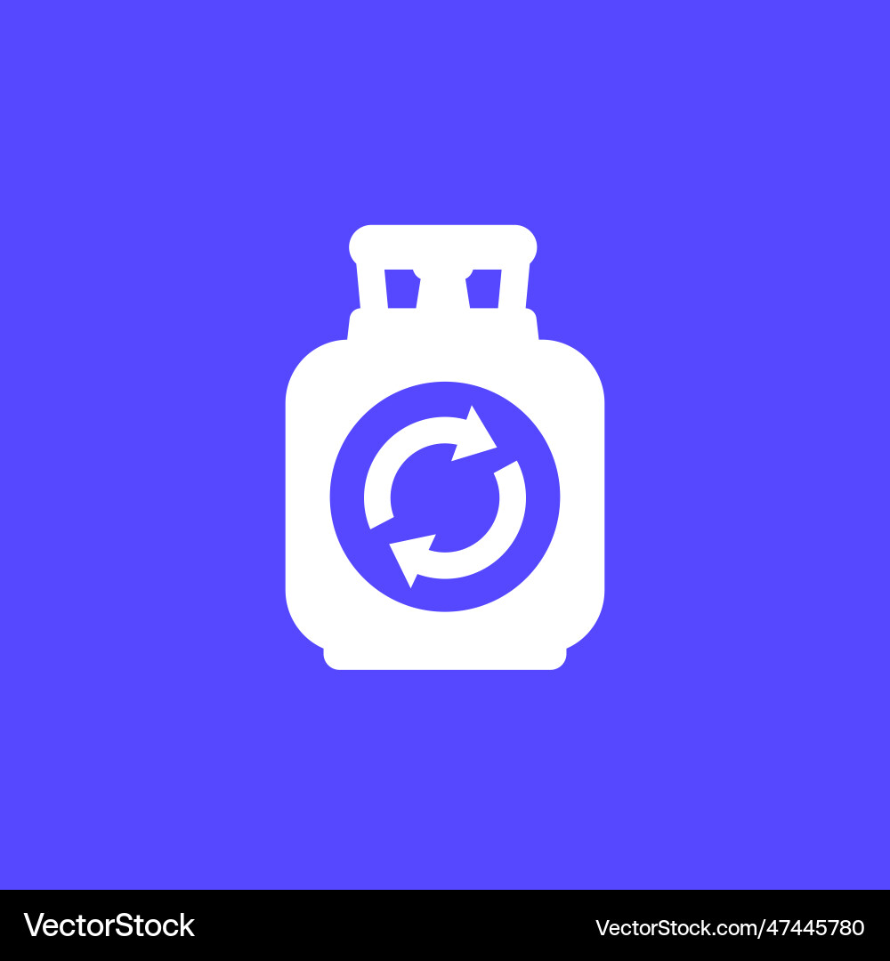 Refill lpg tank gas cylinder icon Royalty Free Vector Image
