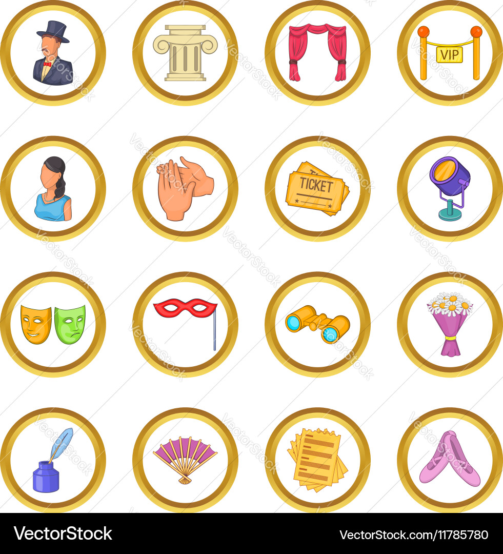 Theatre set cartoon style Royalty Free Vector Image