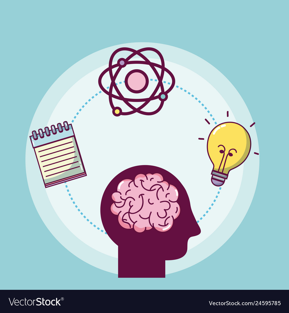Brain and intelligence concept Royalty Free Vector Image