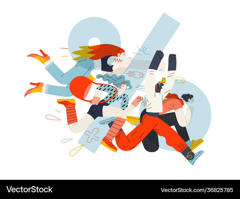 Discounts sale promotion flat Royalty Free Vector Image